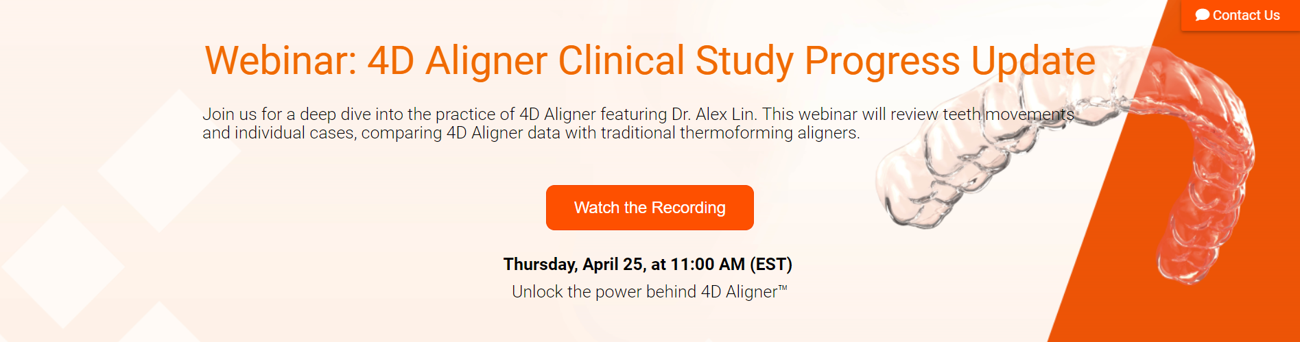 Webinar: 4D Aligner Clinical Study Progress Update - LuxCreo