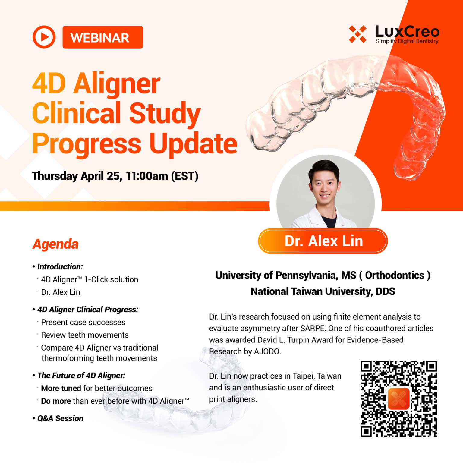 On Demand Webinar: 4D Aligner Clinical Study Progress Update - LuxCreo